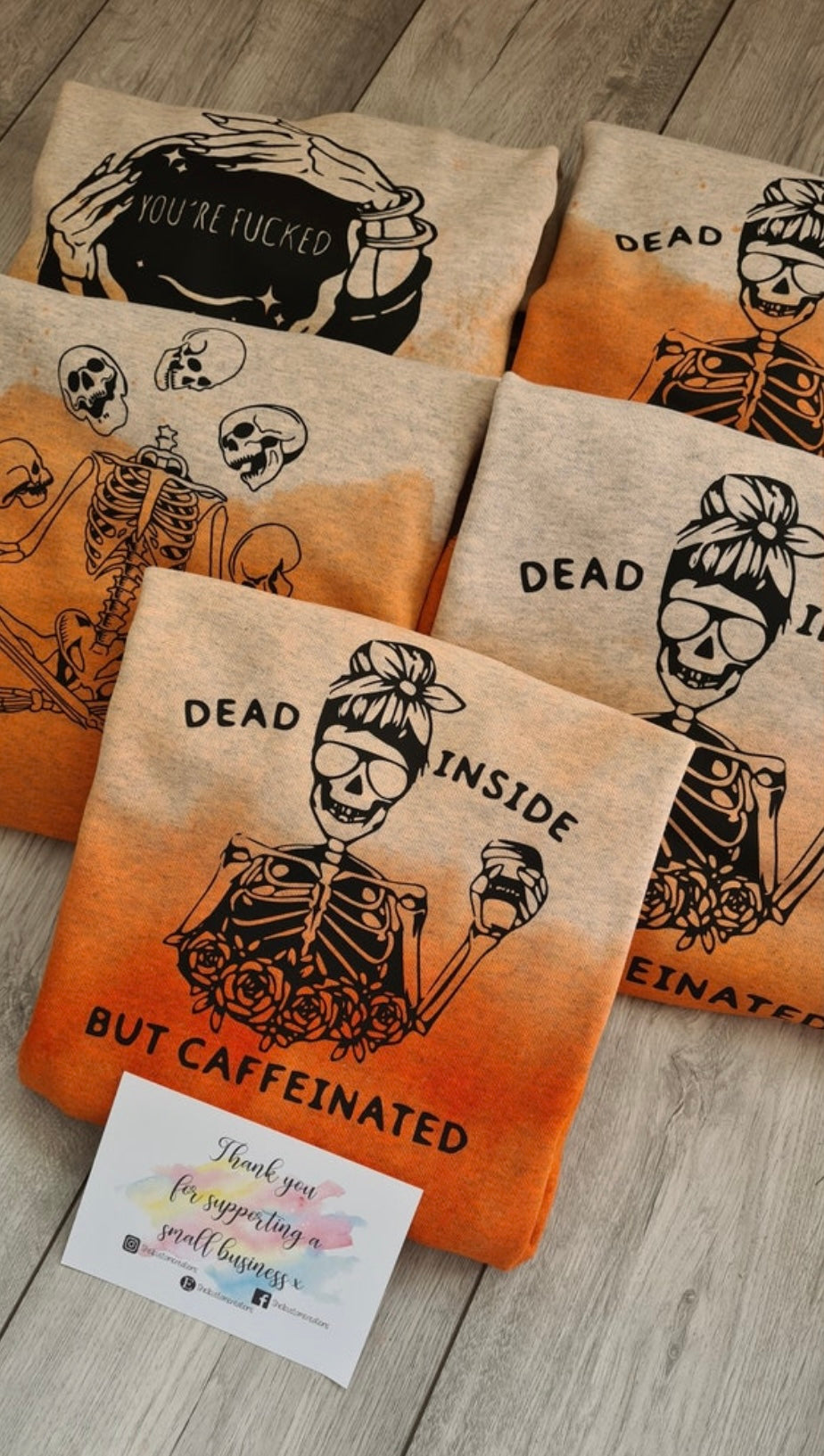 Ombré Dead inside jumper – Shell custom creations